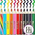 Amazon.com : TinyGeeks Jumbo Pencils - NEW 2024 Triangle Short Colored ...