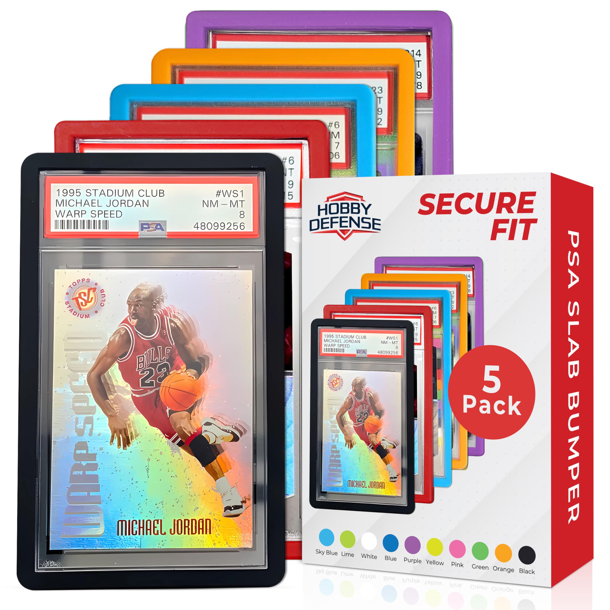 Hobby Defense PSA Slab Bumper 5 Pack - Secure Fit, Won't Slip Off PSA ...