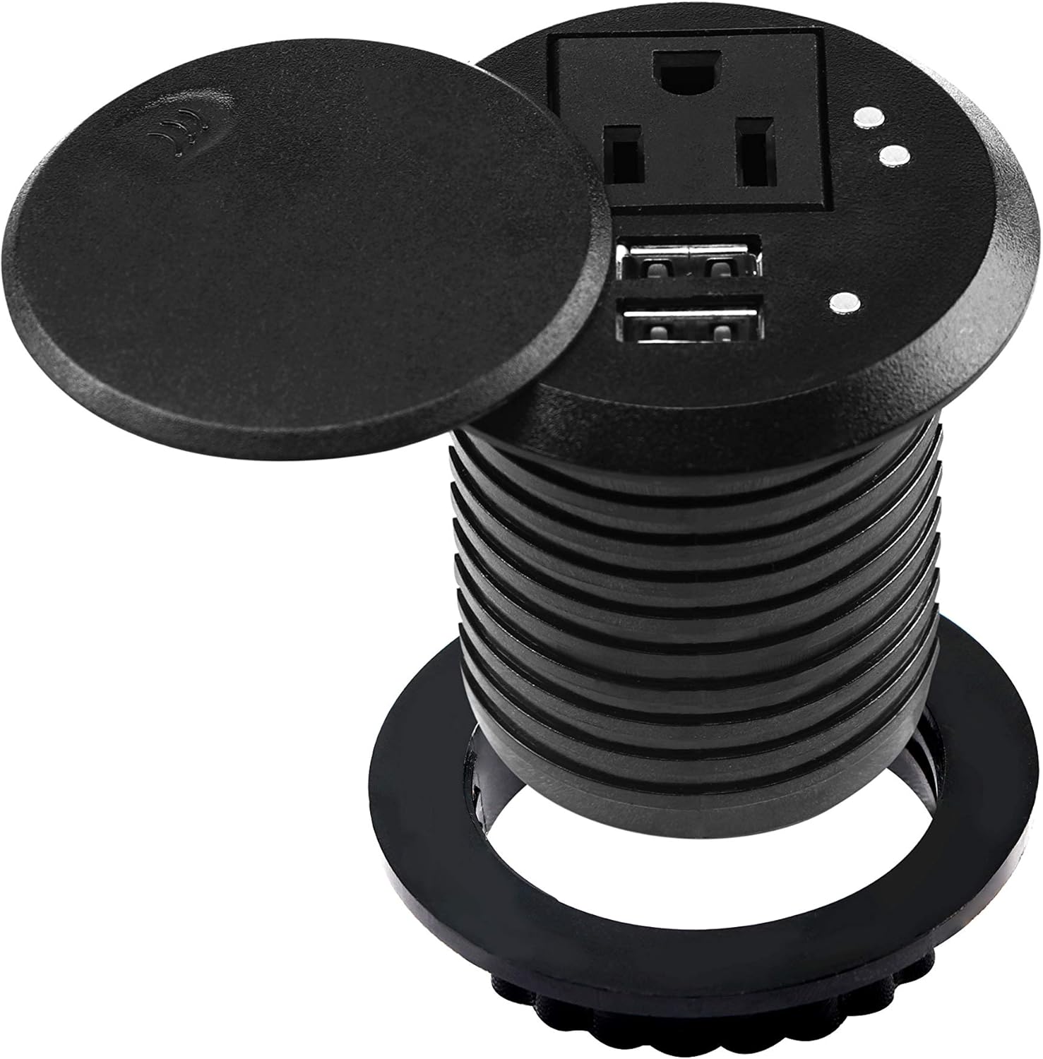 Desktop Power Grommet 2 Inch Hole Desk Outlet Build-in 1 US Standard ...
