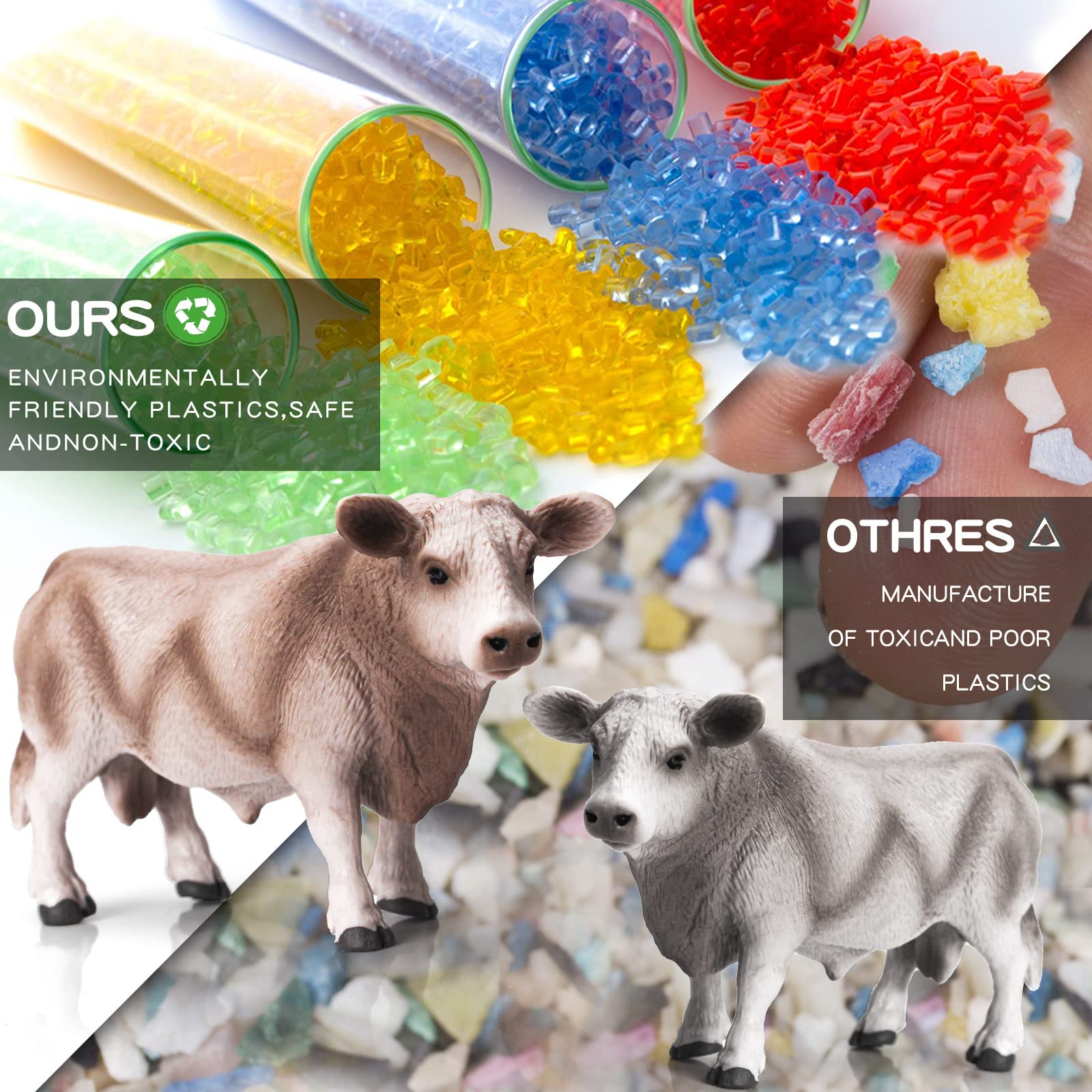 Mua LC JoyCre 7PCS Realistic Hereford Cows Toys Figures Set for ...