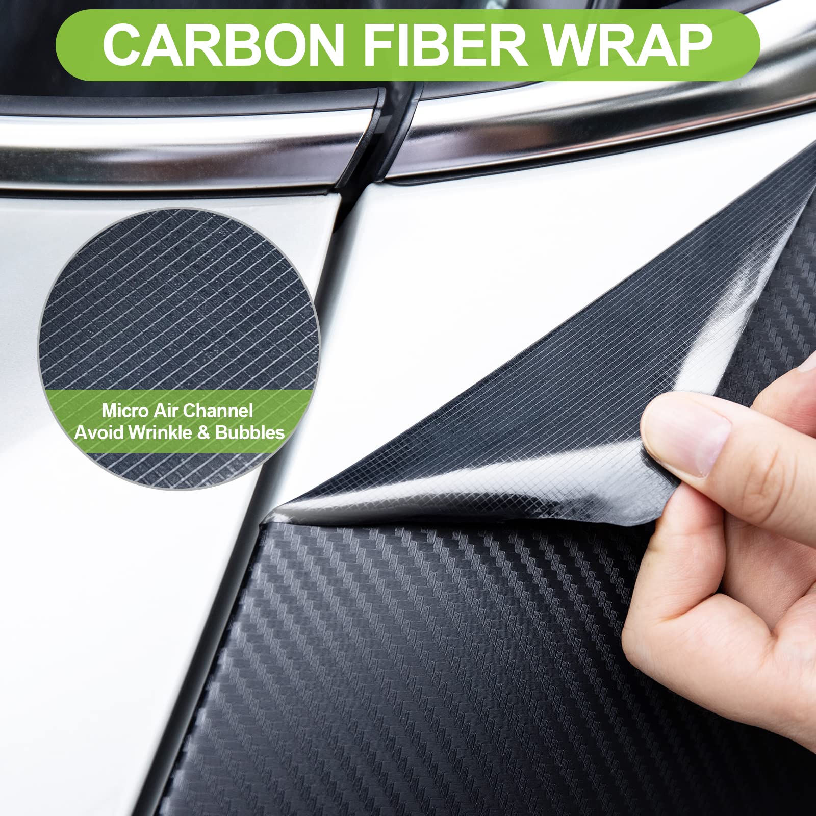 Mua Spurtar Carbon Fiber Vinyl Wrap 1.48ft X 5ft 3D Carbon Stickers ...