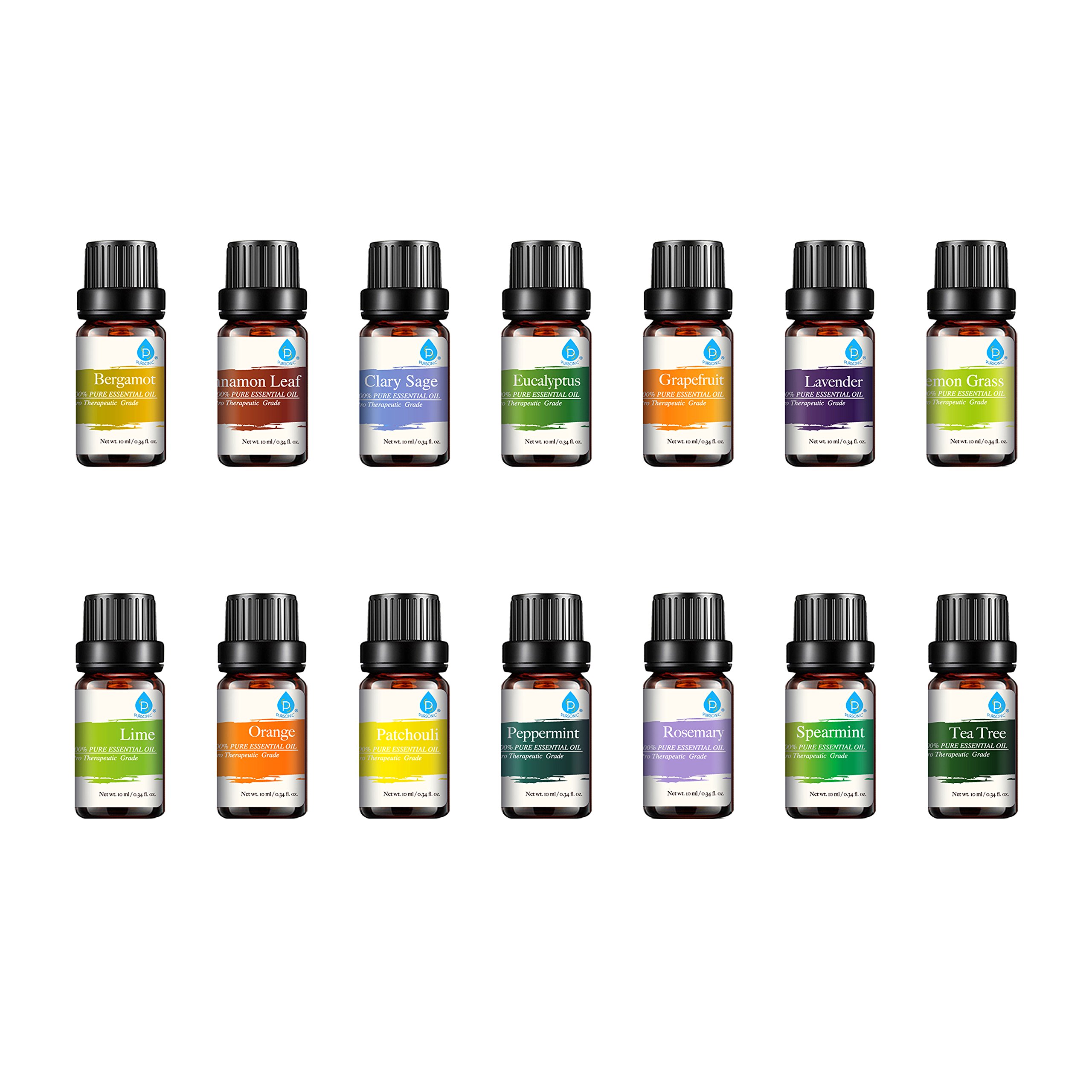 Amazon.com : Pursonic Blends of 100% Pure Essential Aromatherapy Oils Gift Set-8 Pack, 10ML : Beauty