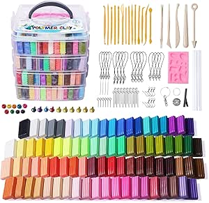 Amazon.com : Polymer Clay, ARTME 82 Colors Clay Kit, Oven Bake Modeling Clay, Creative Polymer ...