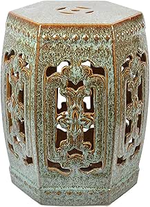 Amazon.com: FMFT Decorative Ceramic Garden Stool, Chinese-Style Kiln ...