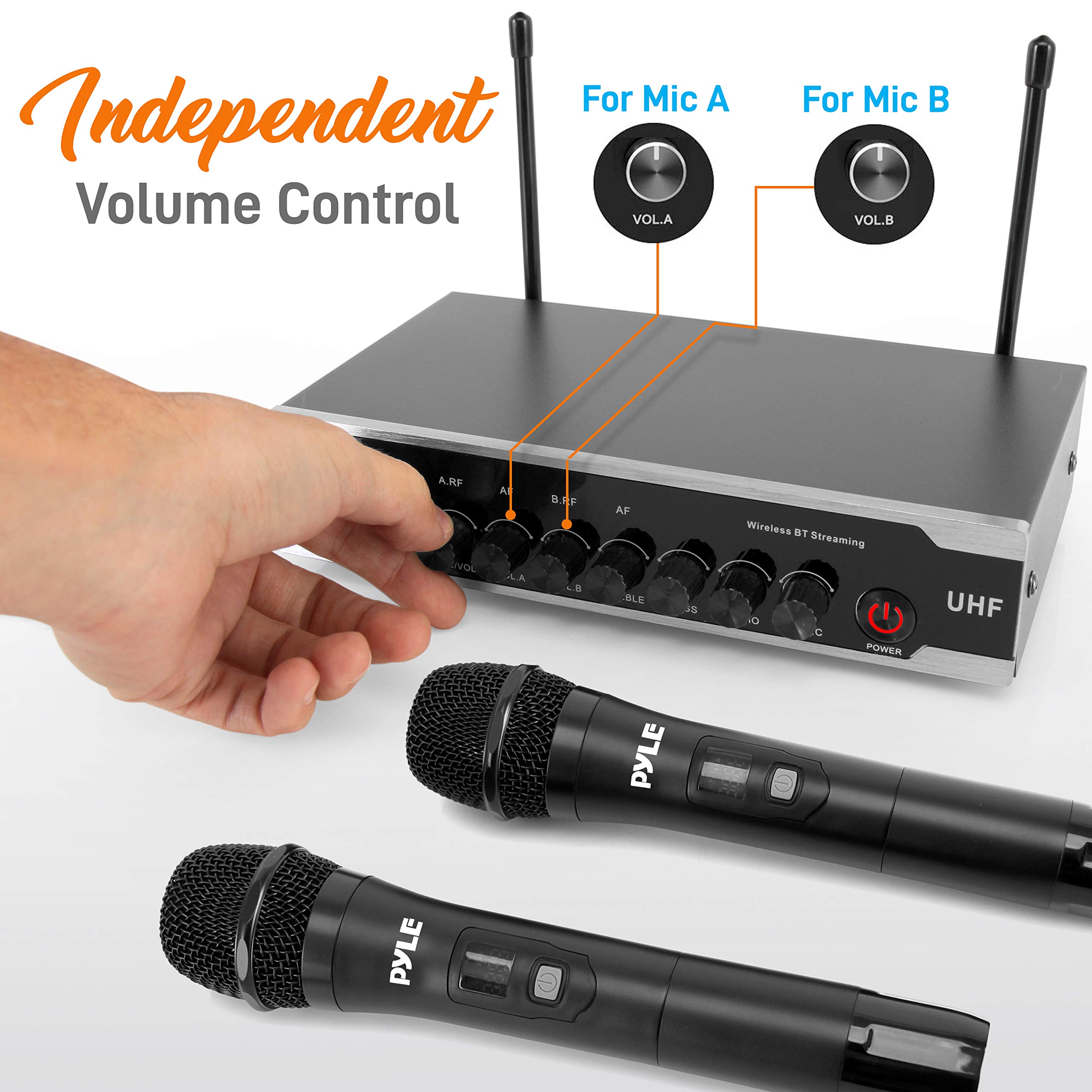 Mua Pyle Portable Uhf Wireless Microphone System - Battery Operated ...