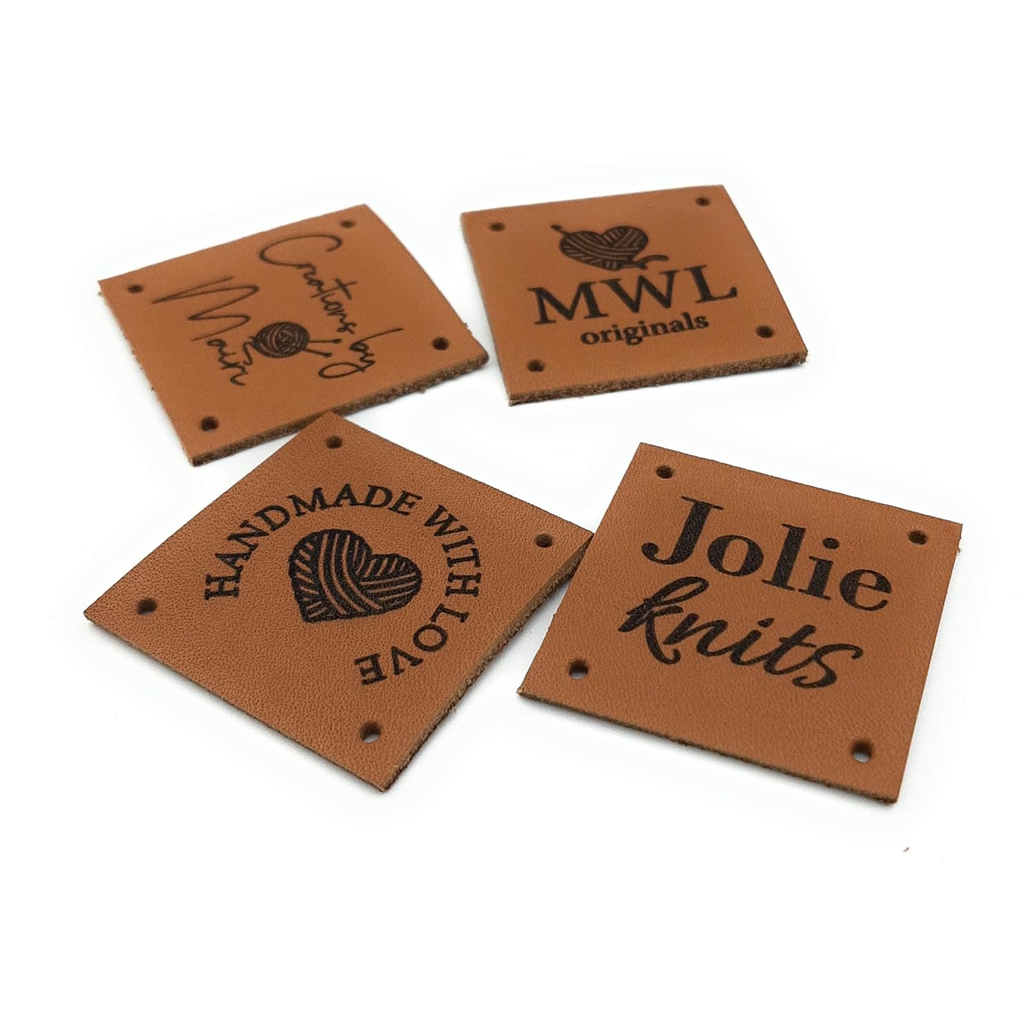 Amazon.com: Leather labels, custom labels, personalized leather labels ...