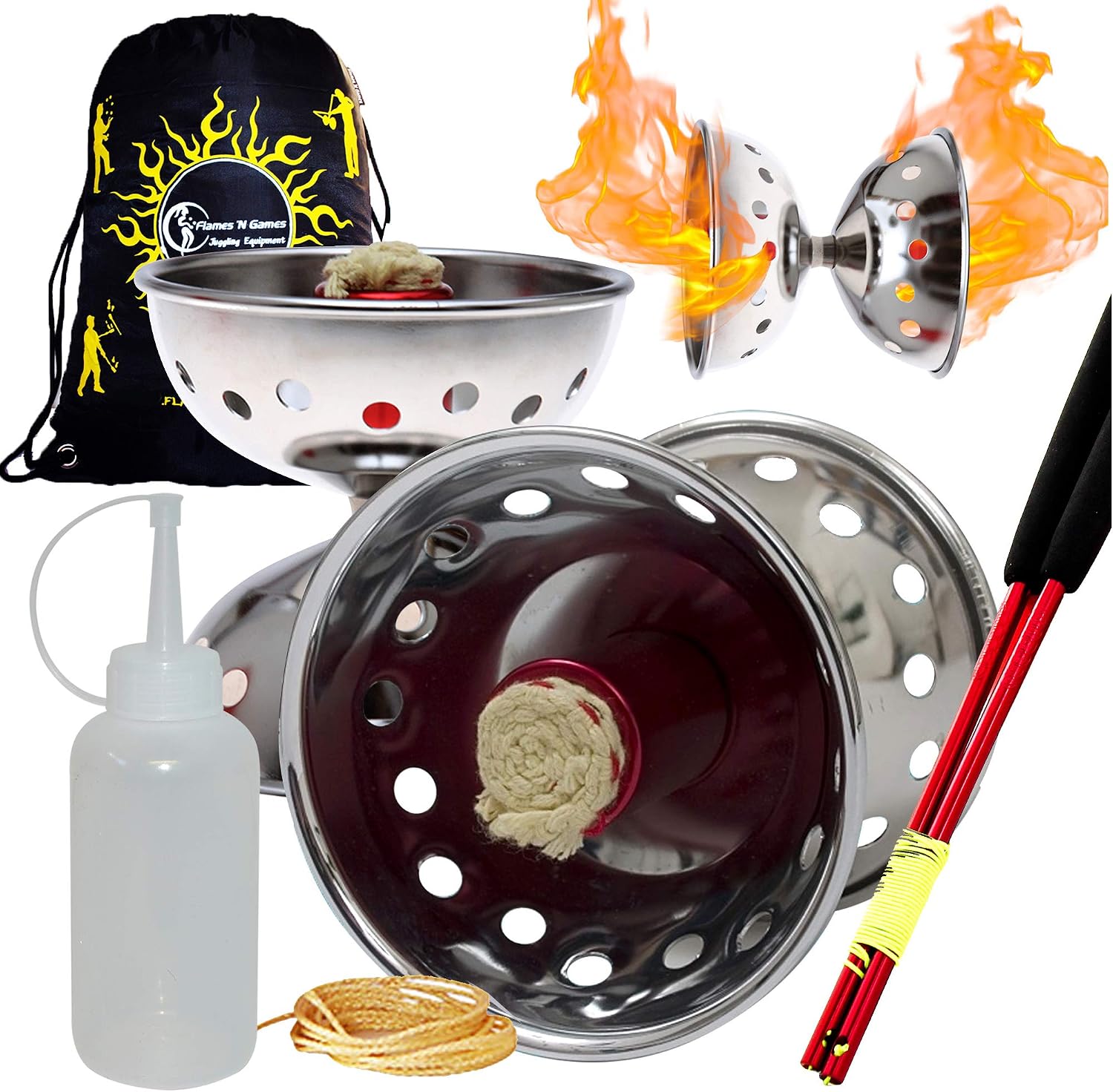 Fyrefli Pro Fire Diabolos – Comet & Meteor Fire Diabolo Sets incl ...