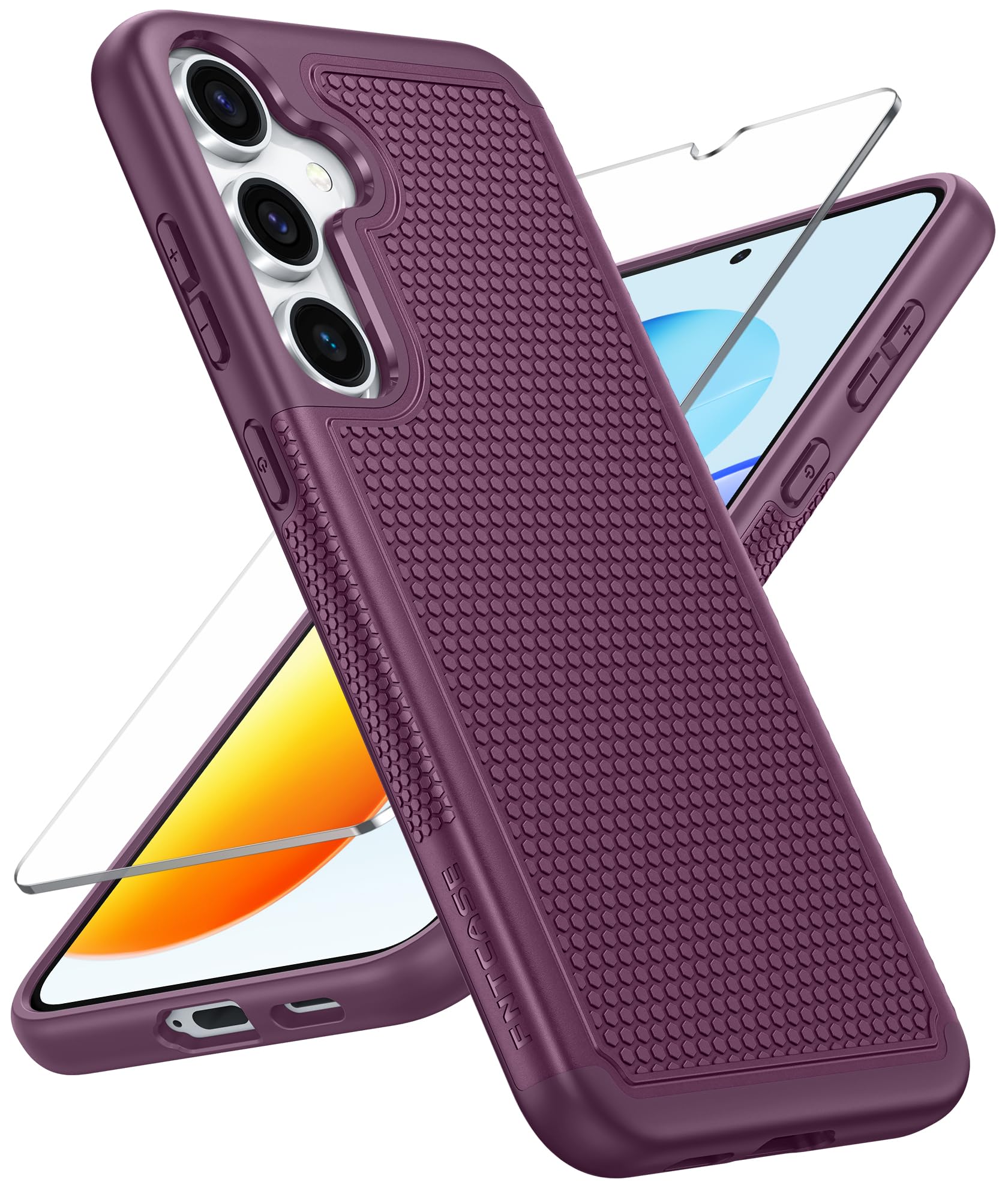 FNTCASE for Samsung Galaxy S25 Case: Dual Layer Heavy Duty Phone ...