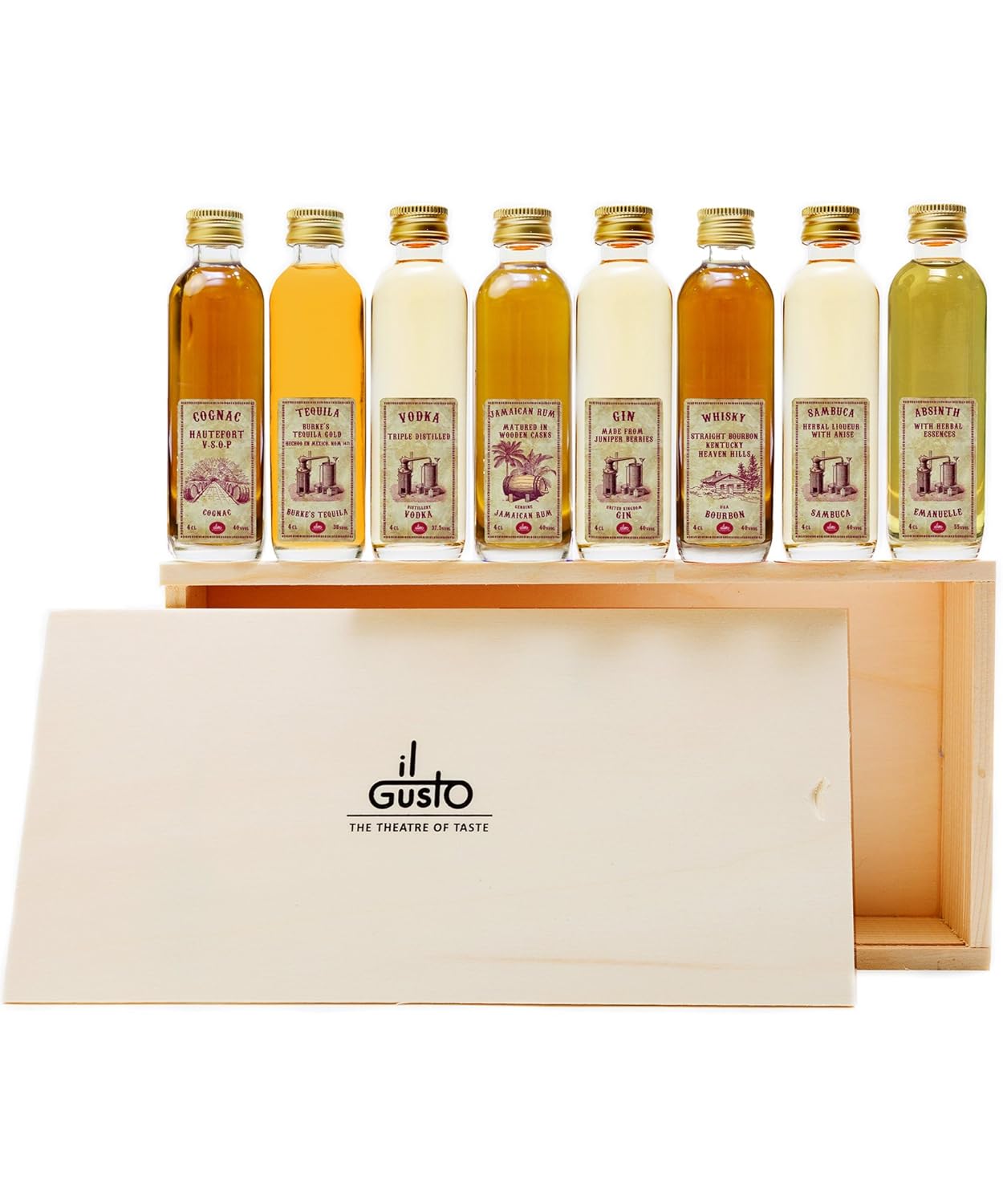 Miniature Spirits Gift Set 40 ml (Pack of 8): Amazon.co.uk: Grocery