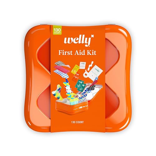 Welly First Aid Kit - Adhesive Flexible Fabric and Waterproof Bandages ...