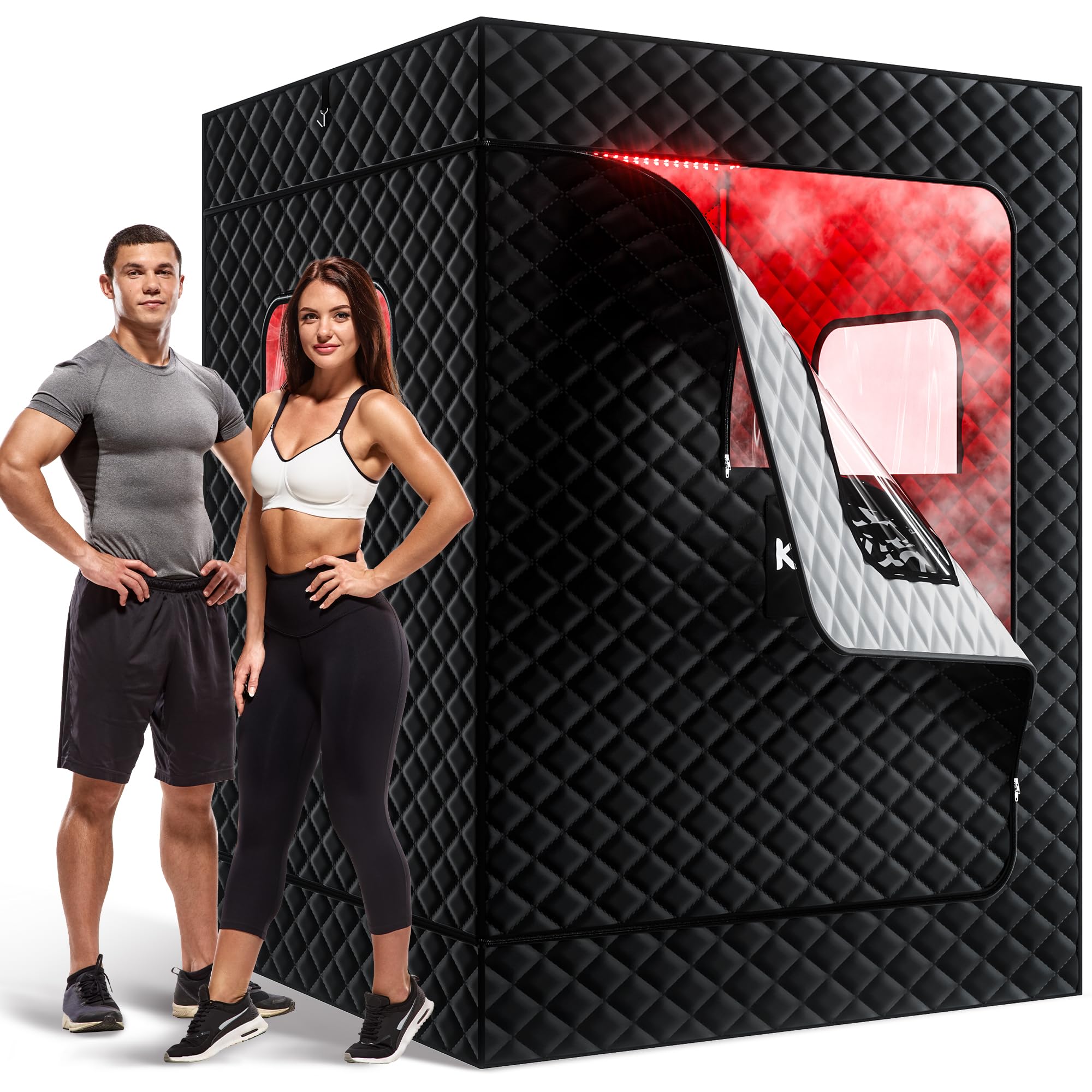KASUE Upgraded 2 Person Portable Infrared Sauna Box with 5-Layer ...