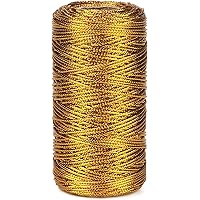 Amazon.com: jijAcraft 328 Feet Gold String Twine - 1.5mm Metallic ...