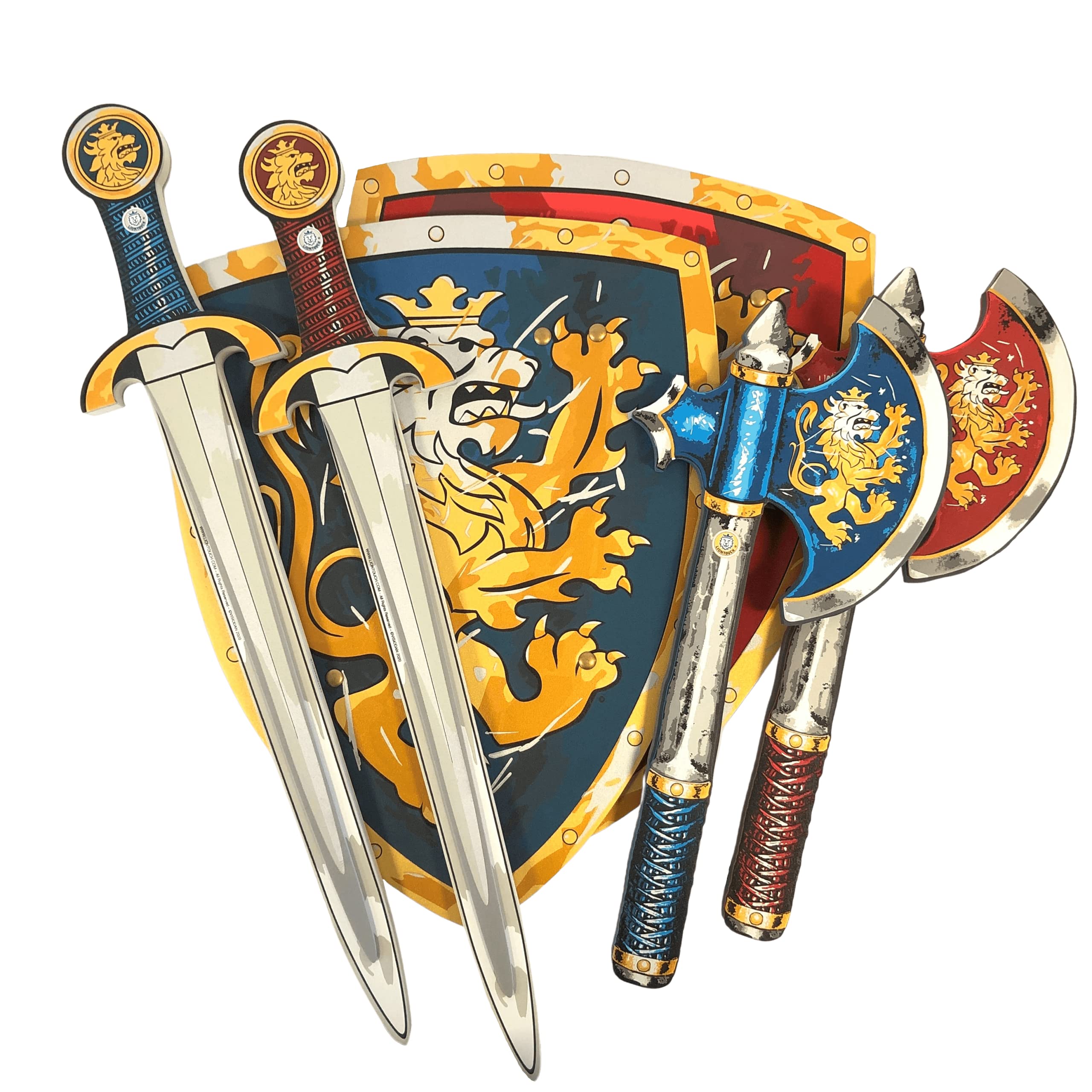 Mua Noble Knight Toy Swords, Shields & Axes, Blue & Red | Medieval ...