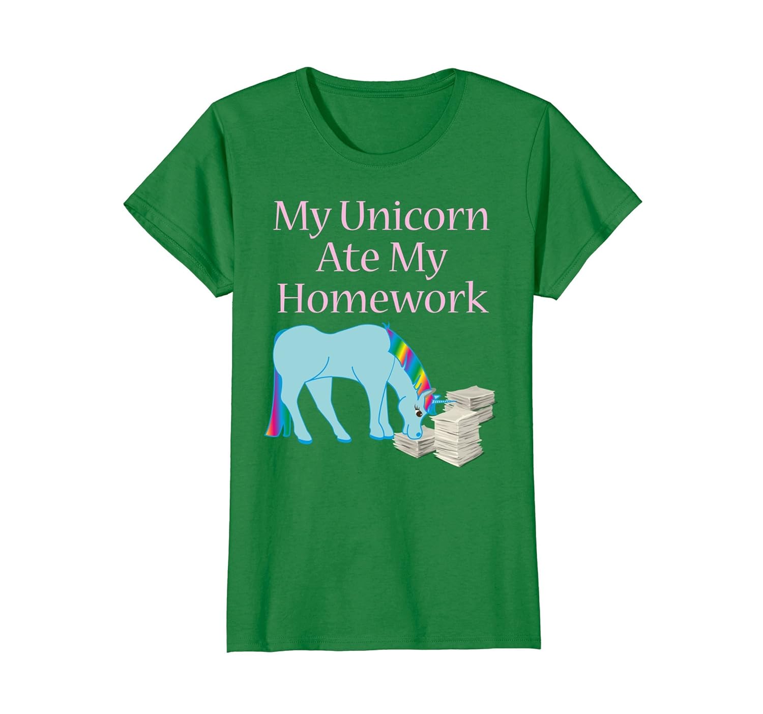 My unicorn ate my homework Tshirt A Cute Pink School Shirt-4LVS ...