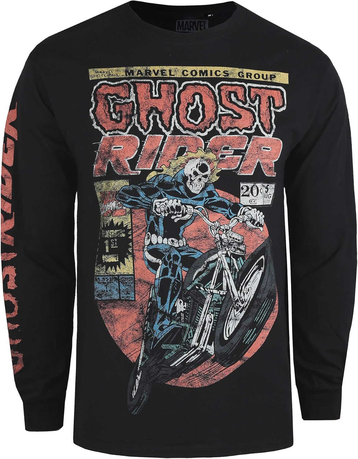 MARVEL Men's Ghost Rider Long Sleeve Top T-Shirt: Amazon.co.uk: Clothing
