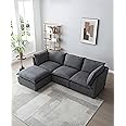 Amazon.com: L-Shaped Convertible Modular Sectional Sofa, Modern Deep Seat Reversible Chaises ...