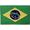 Amazon.com: Brazil Flag Embroidered Brazilian Brasil National Emblem Iron On Sew On Patch