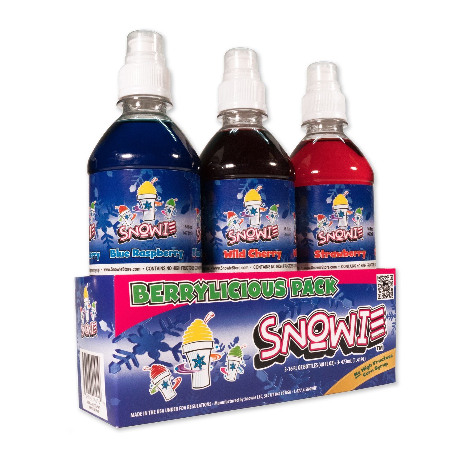 Amazon.com : Premium Shaved Ice Snow Cone Syrup Tropical 3 Pack ...