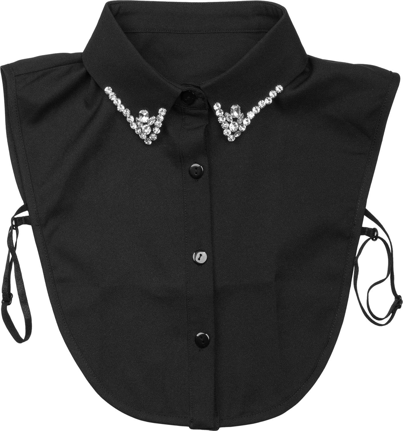 styleBREAKER Blouse Collar Insert with Buttons and Rhinestones ...