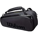 Amazon.com : Wilson Leather 6 Pack Tennis Racquet Bag : Sports & Outdoors