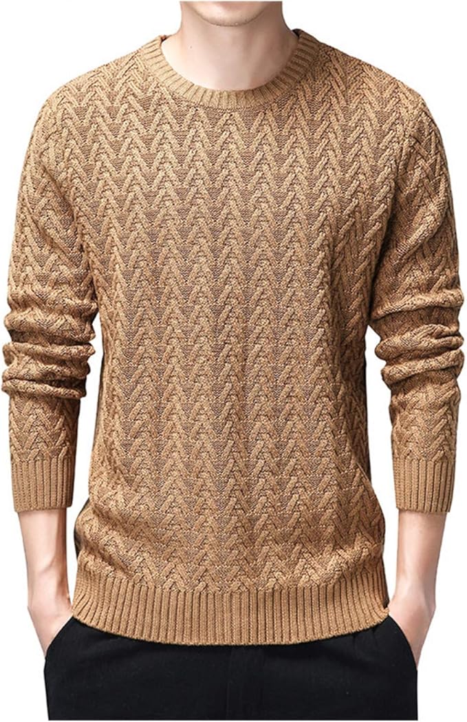 Aututer Suéter de algodón 100% para Hombre, suéter Ajustado de otoño ...