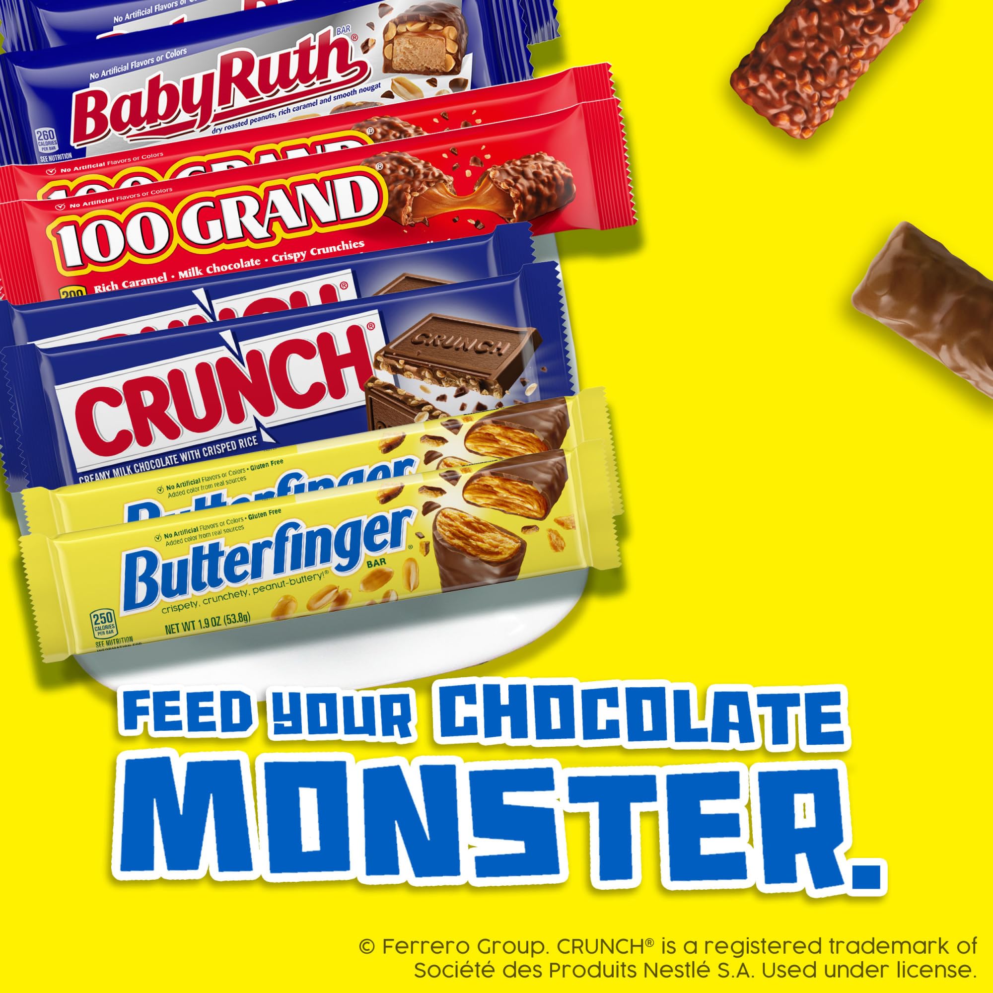 Mua CRUNCH, Baby Ruth and 100 Grand, 28 Count, Assorted Full Size ...