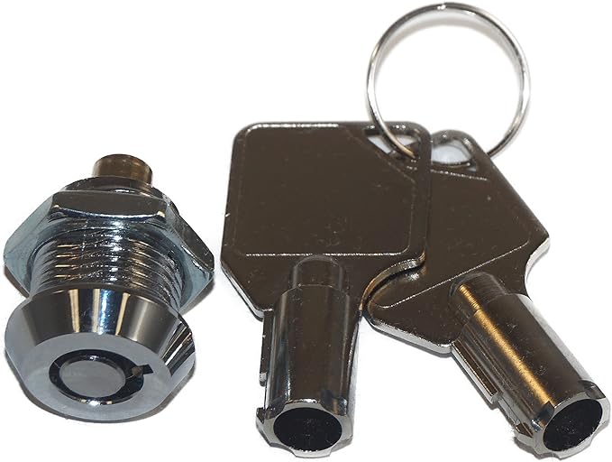 Amazon.com: Miniature Tubular Push Locks with Chrome Finish, Keyed ...