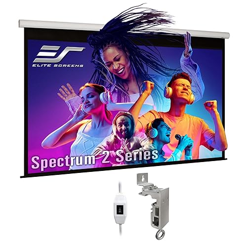 Elite Screens Spectrum2, 100-inch 16:9, 12-inch Drop, Electric ...