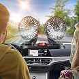 Amazon.com: Usb Fan for Car, Dual Head Car Fans for Cars Dashboard ...
