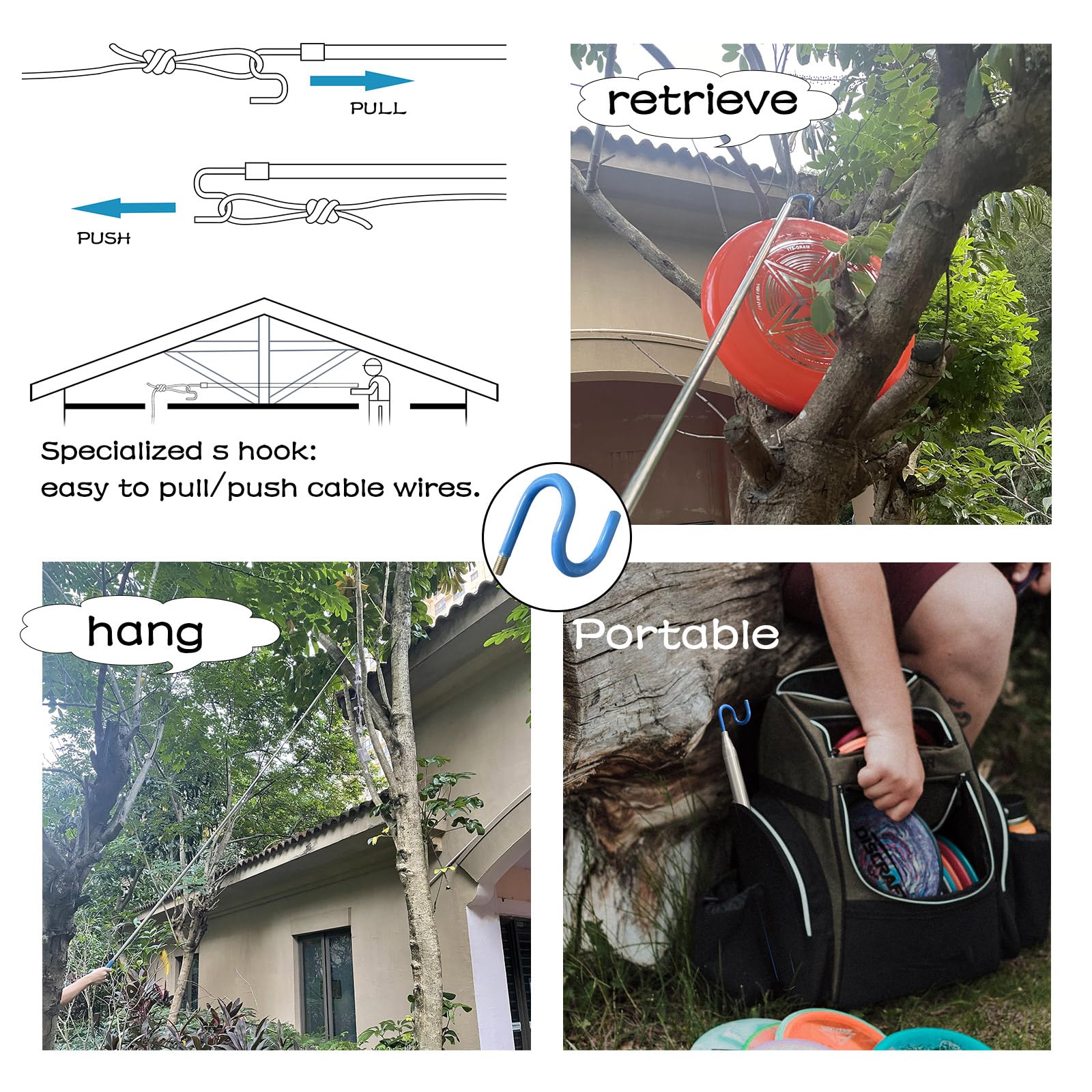 Mua AHRYLXY 10 FT Telescoping Pickup Tool Magnetic Pole with Hook ...