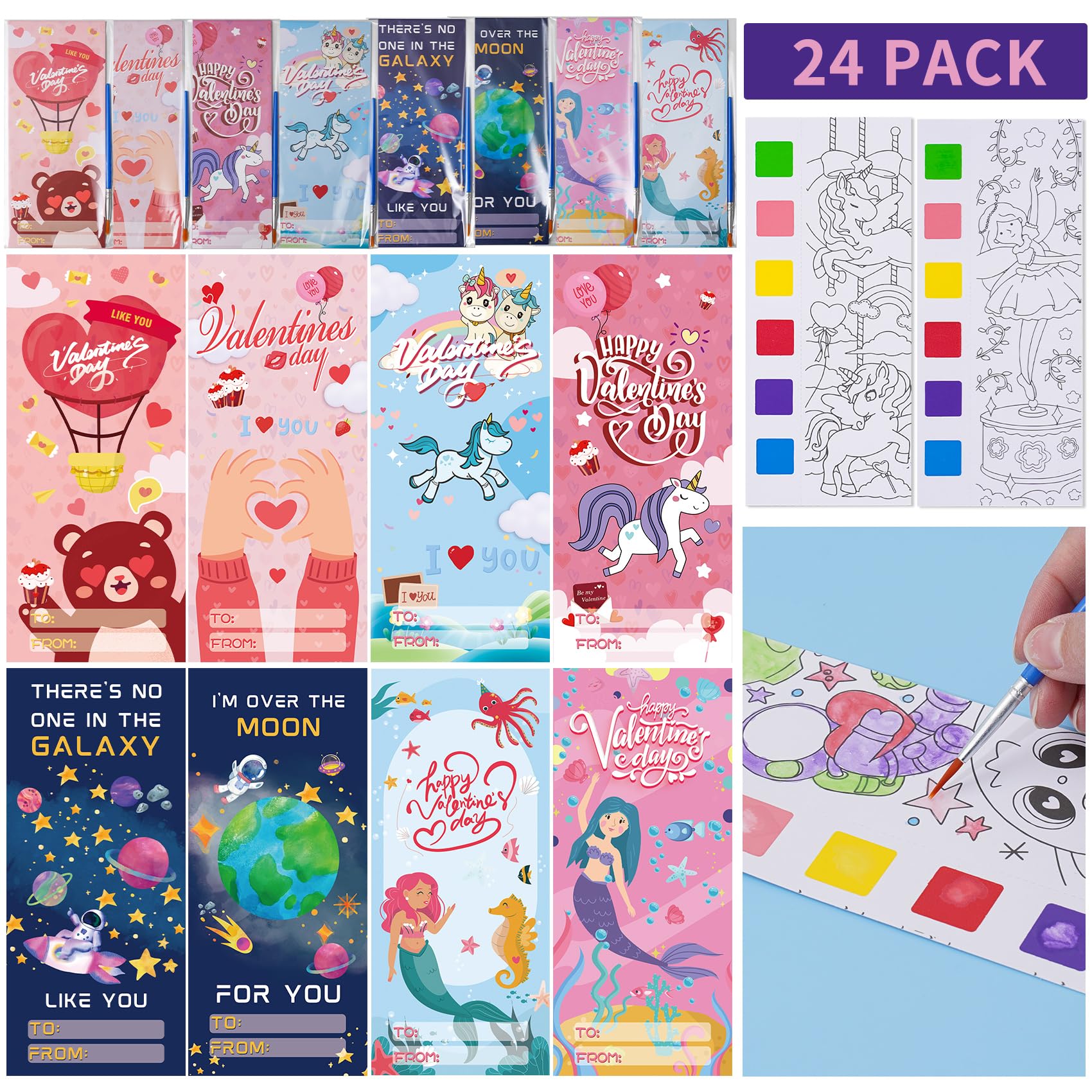 Valentines Day Gifts for Kids 24 Pack Valentines Day Cards with ...