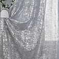 Amazon.com: TERLYTEX Silver Curtains 84 Inches Long, Metallic Silver ...