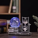 Amazon.com: FLJZCZM Music Crystal Snow Globe with Hourglass Timer Home ...