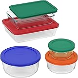 Amazon.com: Pyrex Simply Store 10-Piece Glass Food Storage Set with ...