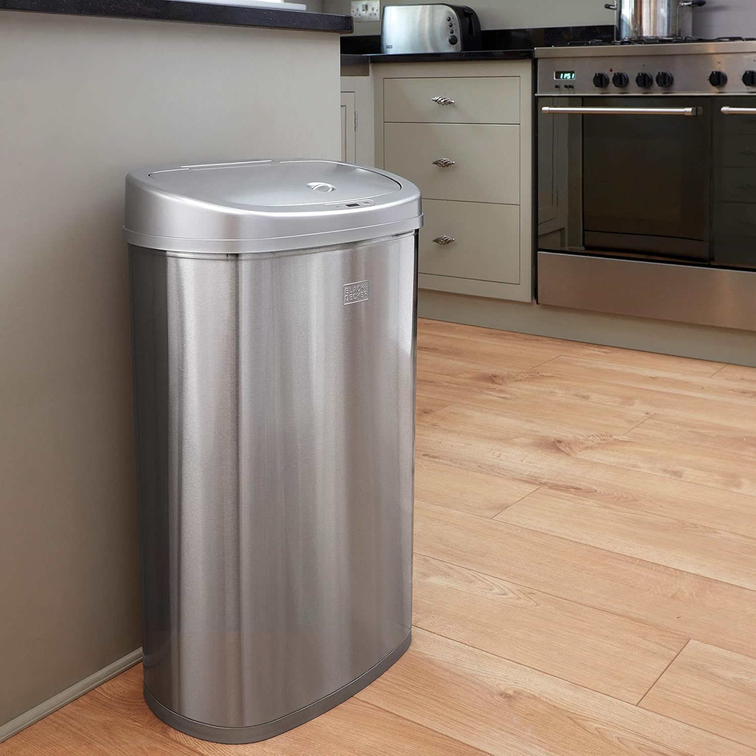 BLACK+DECKER BXBN0002GB Soft Close Sensor Activated Bin, Fingerprint ...