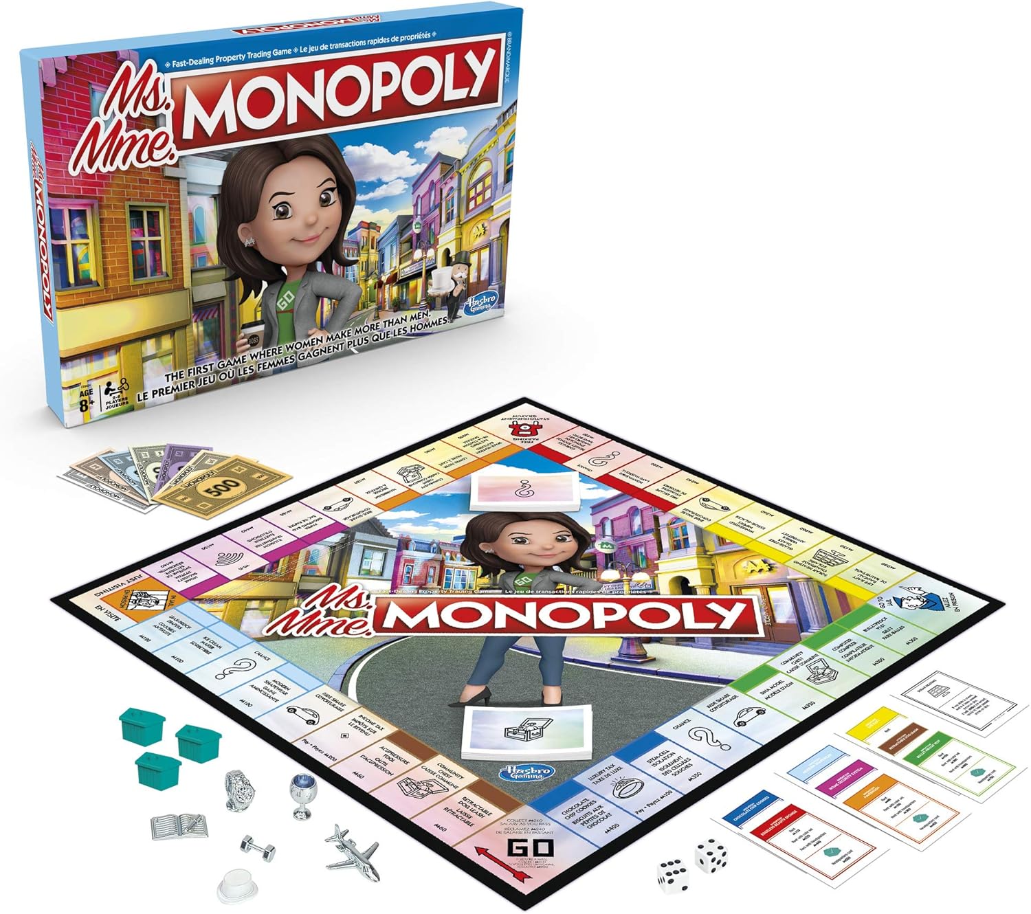 Hasbro Ms. Monopoly Board Game; First Game Where Women Make More Than ...