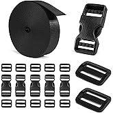 Amazon.com: BTNOW 15 Set Plastic 1 Inch Flat Side Release Buckles and Tri-Glide Slides with 1 ...