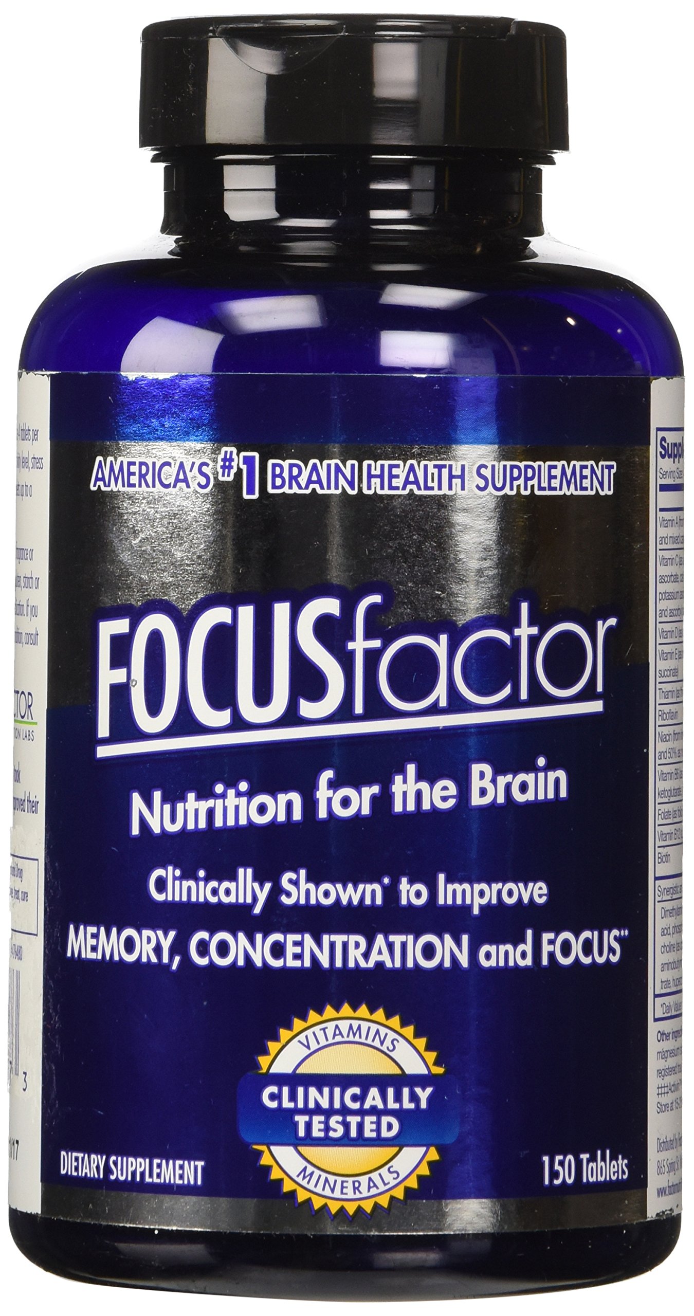 FOCUSfactor Dietary Supplement 150 Tablets, America's #1 Selling Brain ...