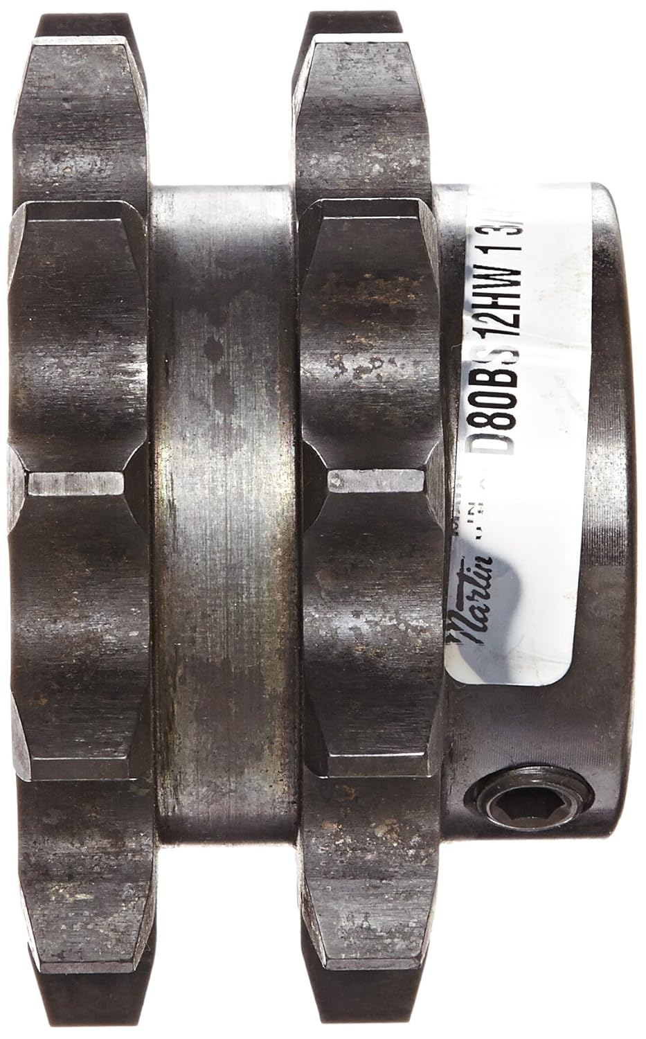 Type B Hub 1.75 Bore Dia. 12 Teeth Double Strand Hardened Teeth 1 Pitch ...