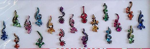 Bridal Bindis - Designer Bindi Collection - Mixed Sticker Pottu- Multi ...