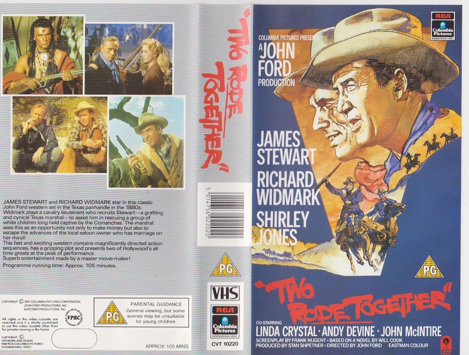 Two Rode Together [VHS] [1961]: James Stewart, Richard Widmark, Shirley ...