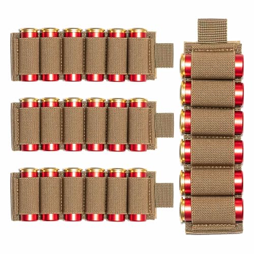 Aileokeio 4 Packs 6 Rounds Shotgun Side Saddle Carrier 12/20 Gauge ...