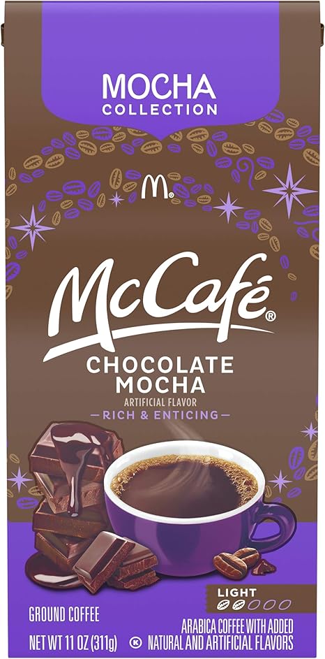 McDonalds McCafe Chocolate Mocha Light Ground Coffee 311g (11 OZ ...