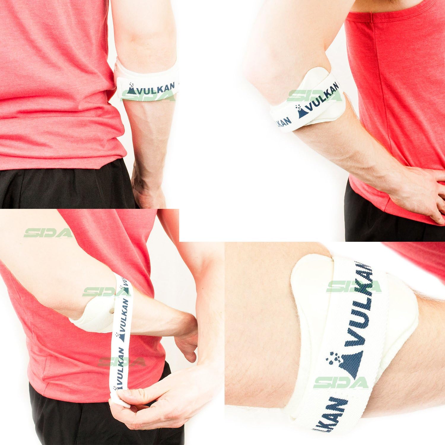 SDA TENNIS & GOLF ELBOW SUPPORT BRACE by VULKAN, Adjustable Compression ...