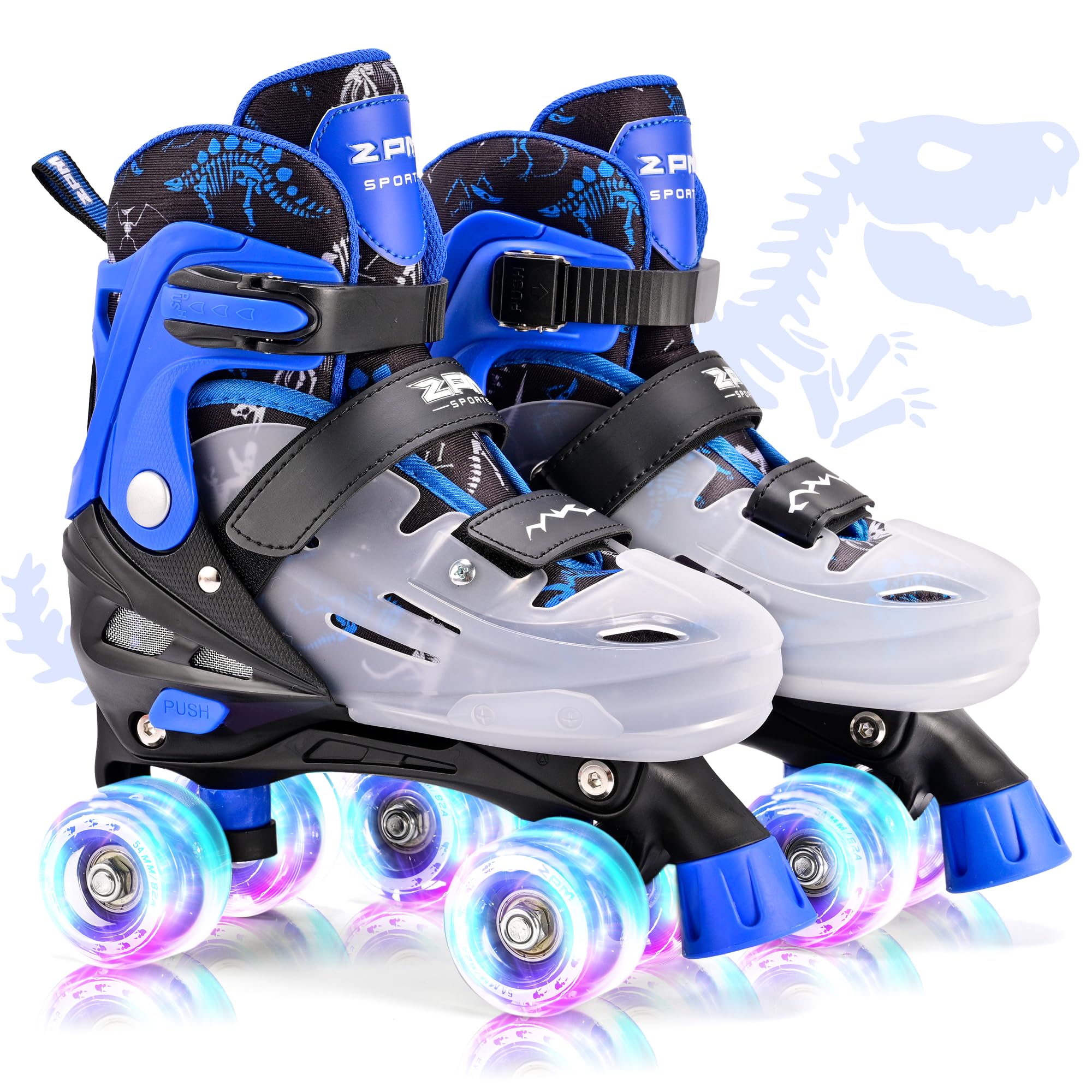 2PM SPORTS Kids Roller Skates for Boys Girls Age 4-6 5-8 6-12 8-12 with ...