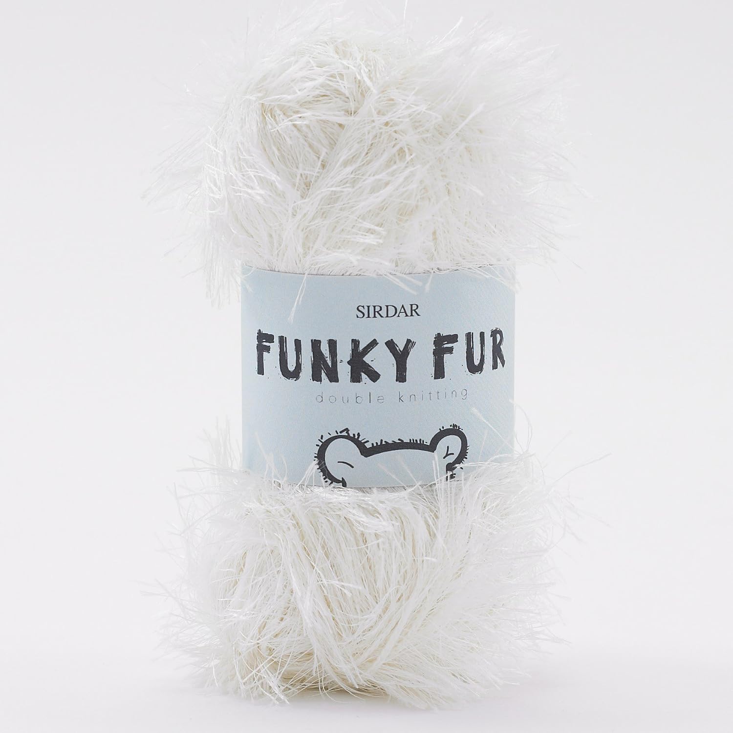 Sirdar Funky Fur Eyelash Effect Yarn - 50g Ivory (201): Amazon.co.uk ...