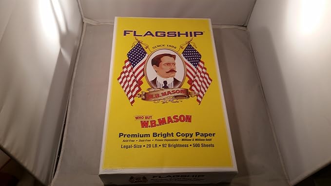 Amazon.com : W. B. Mason 1 Pack of Flagship Premium Bright Copy Paper ...