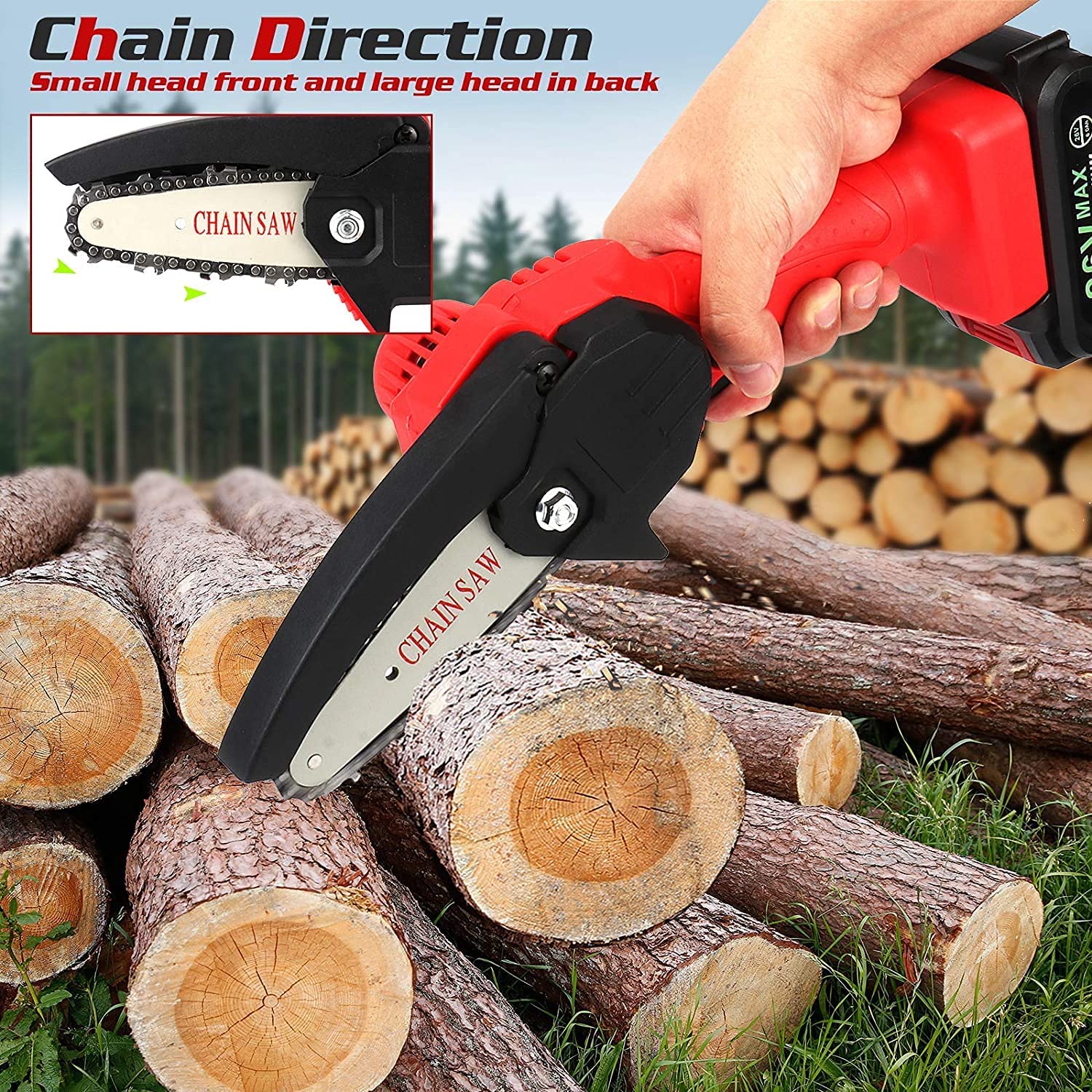 Mua BEST Mini Chainsaw, 4-Inch Cordless Chainsaw, Gardtech Battery ...