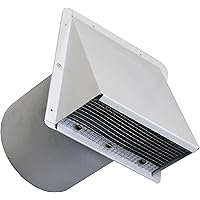 Reversomatic 6" Heavy Duty Exhaust Wall Cap with Damper and Screen ...