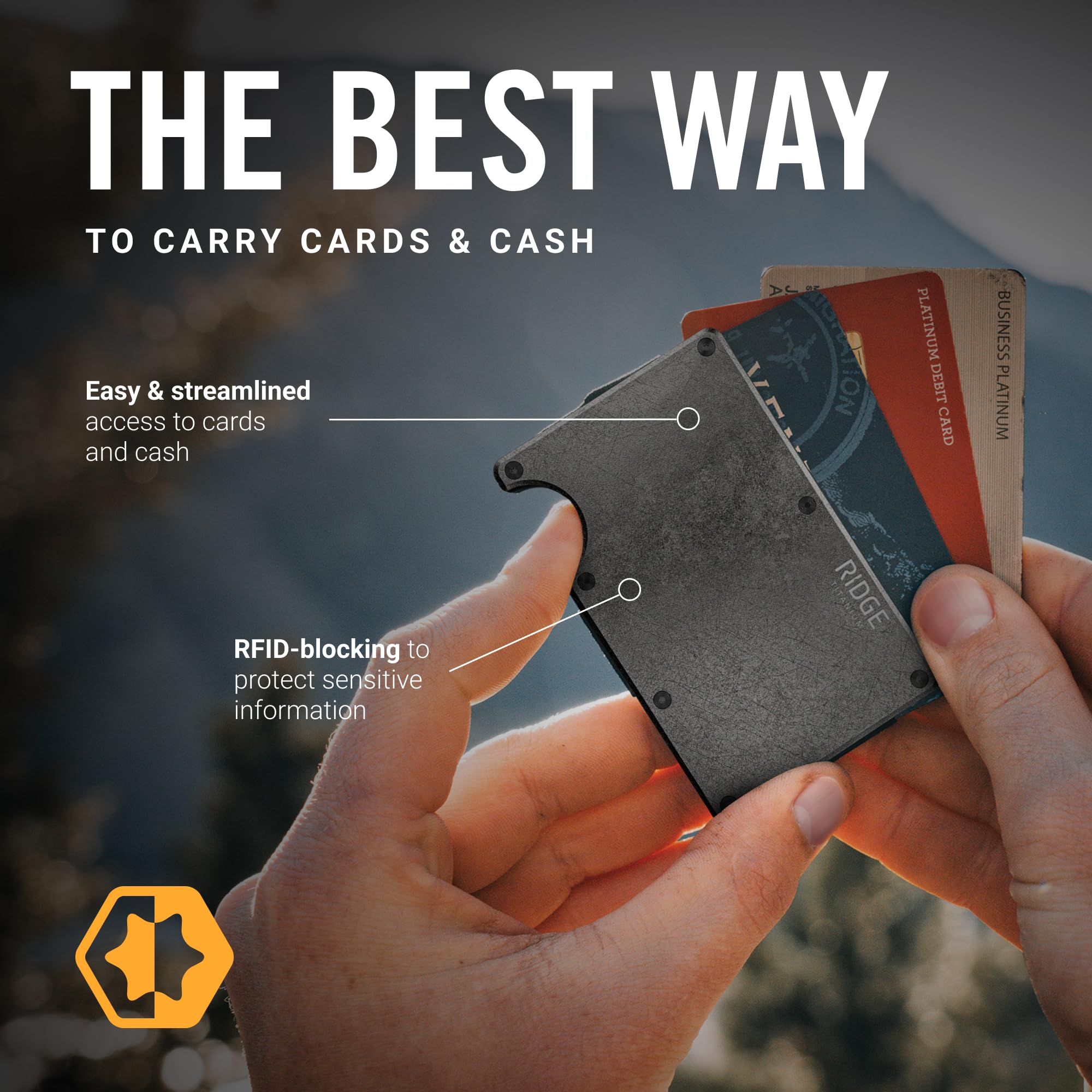 Mua Ridge Wallets for Men - Slim Minimalist Wallet For Men, Front ...